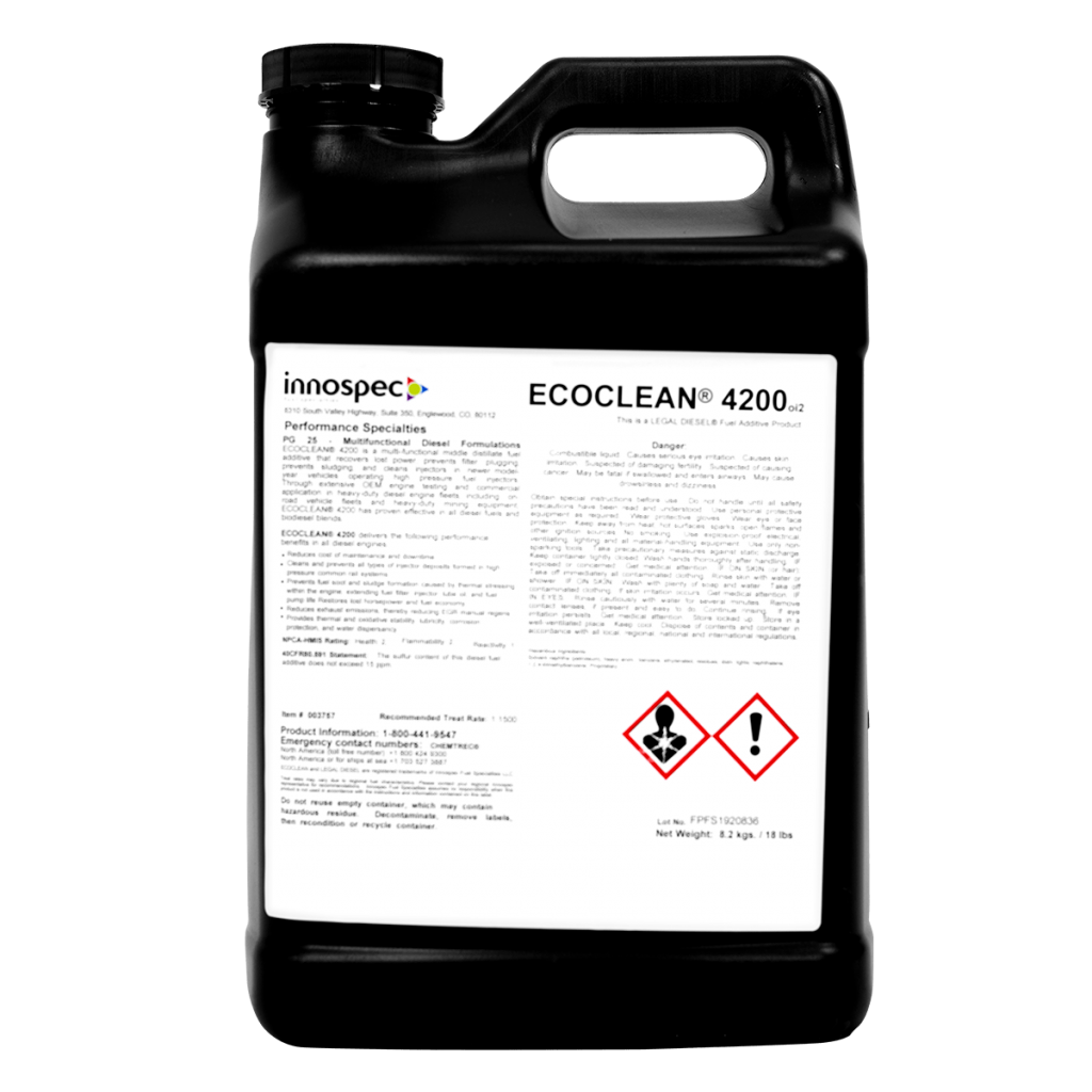 Aditivo Diesel ECOCLEAN 4270 Mejorador Cetano – Combustible Ecológicos